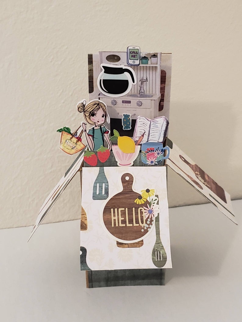 Chef Greeting Card, New Home Card, Birthday Pop up Card, Girlfriend ...