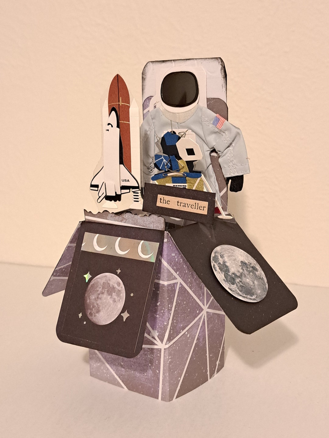 Space Pop up Card, Astronaut Card, Birthday Card, Handmade Card ...