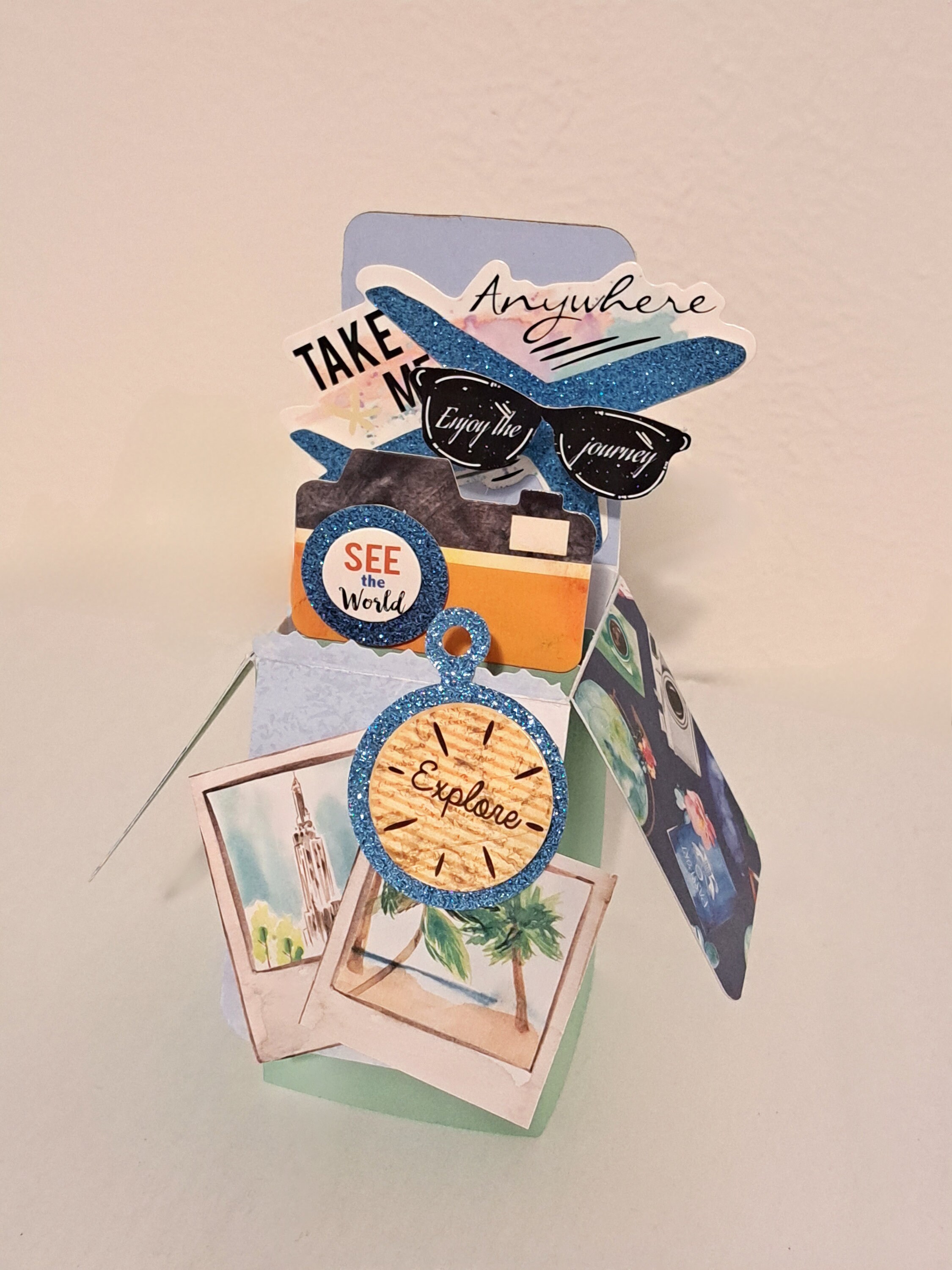 Travel Pop up Card, Pilot Card, Retirement 3D Card, Graduation Handmade ...