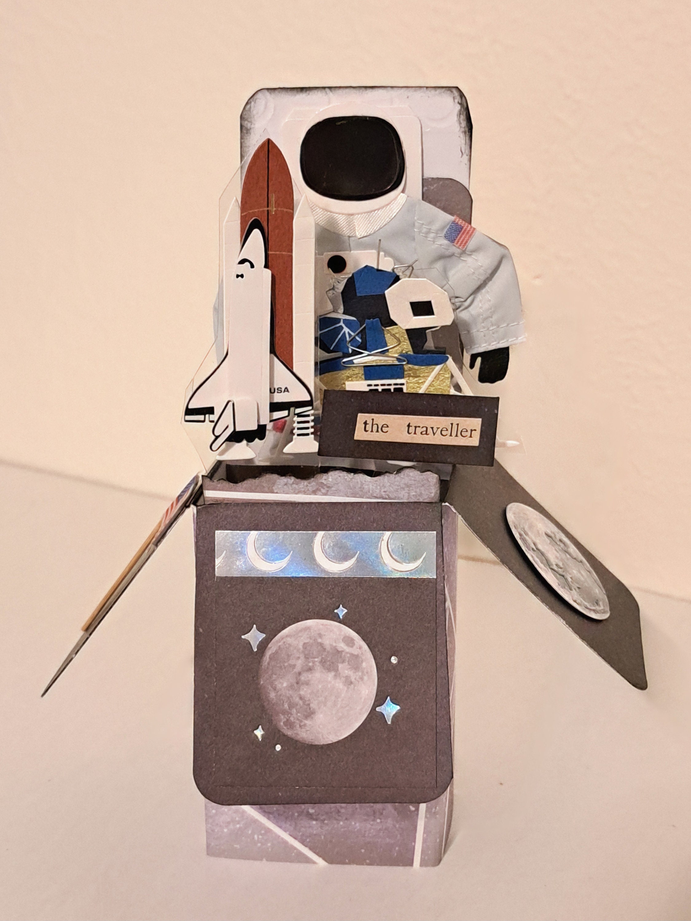 Astronaut Pop up Card: Handmade Galaxy 3D Box Card - Etsy