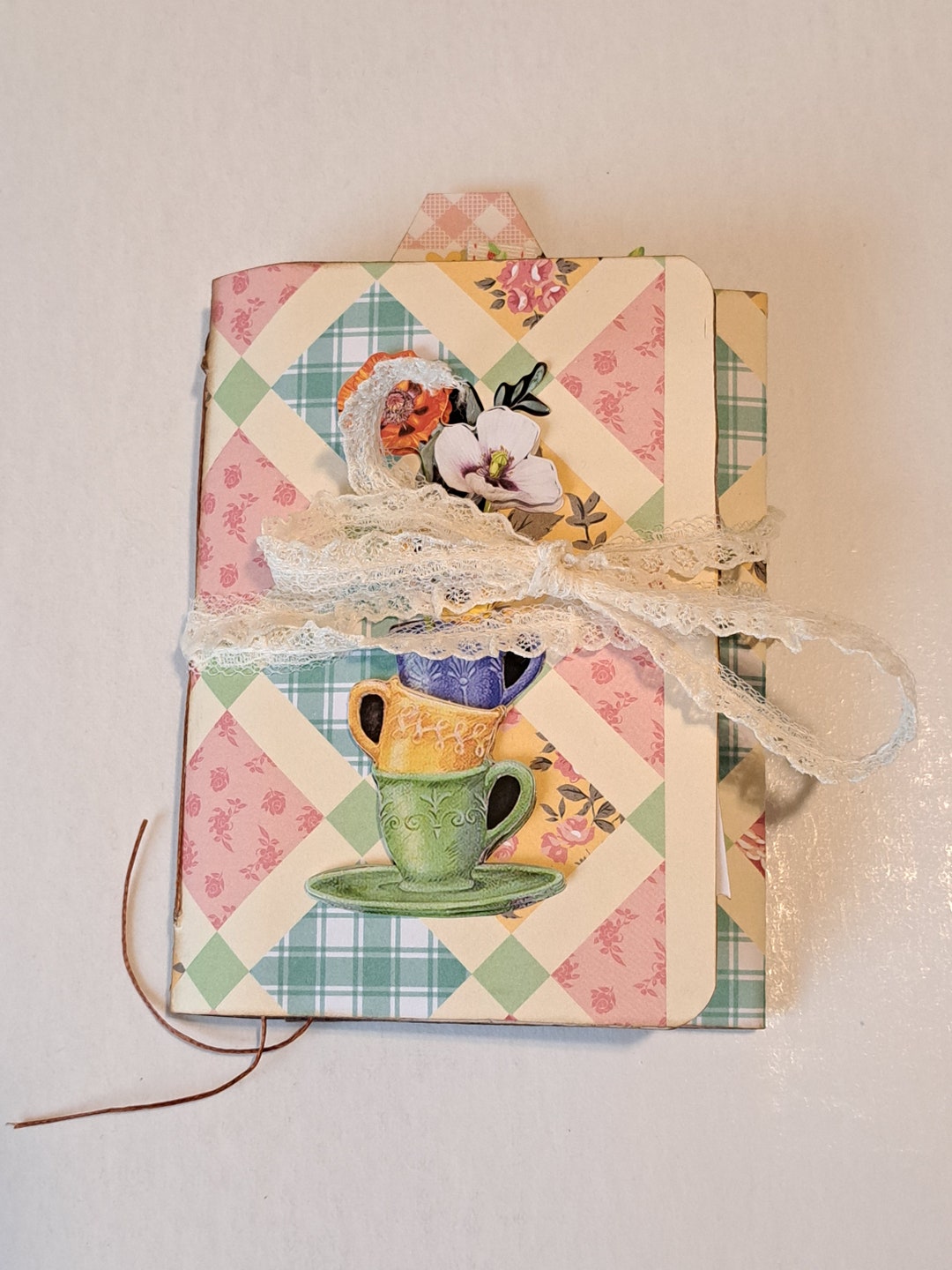 Mini Junk Journal, Tri Fold Paper Bag, Garden Food Themed, Planner ...