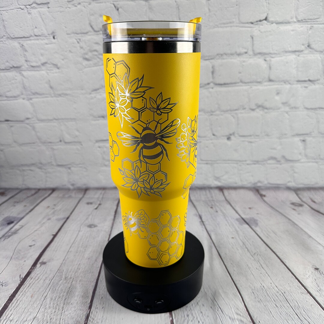Honey Bee Tumbler Honeycomb Tumbler Spring Bee Honeycomb 40oz Stainless ...