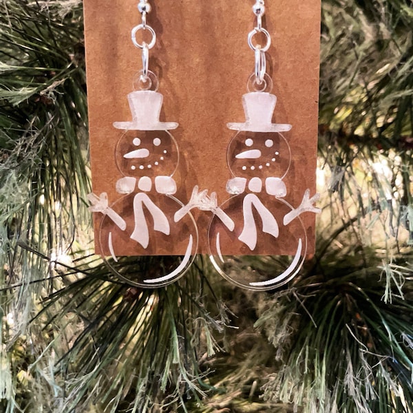 Snowman Earrings - Etsy