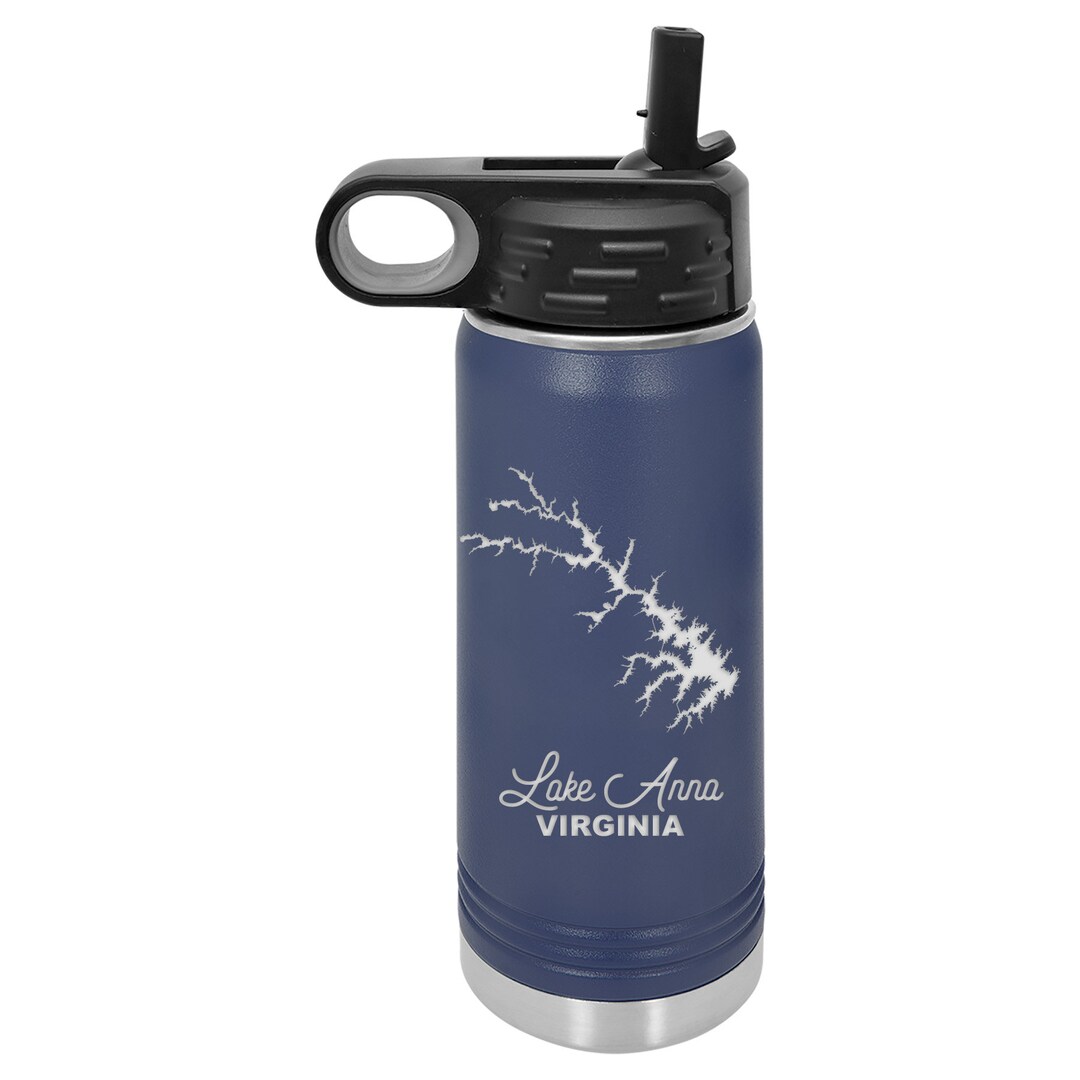 Lake Anna 20 Ounce Laser Engraved Water Bottle Laser Engraved Lake ...