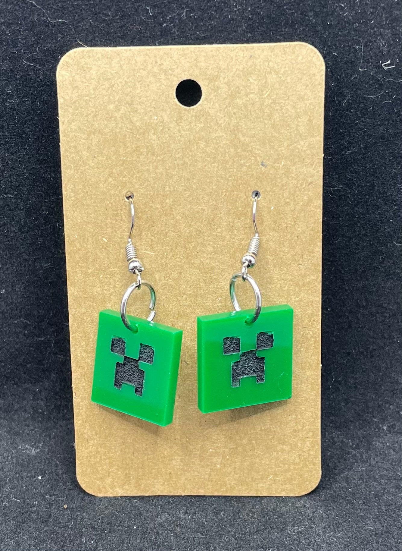 Minecraft Creeper Earring - Etsy