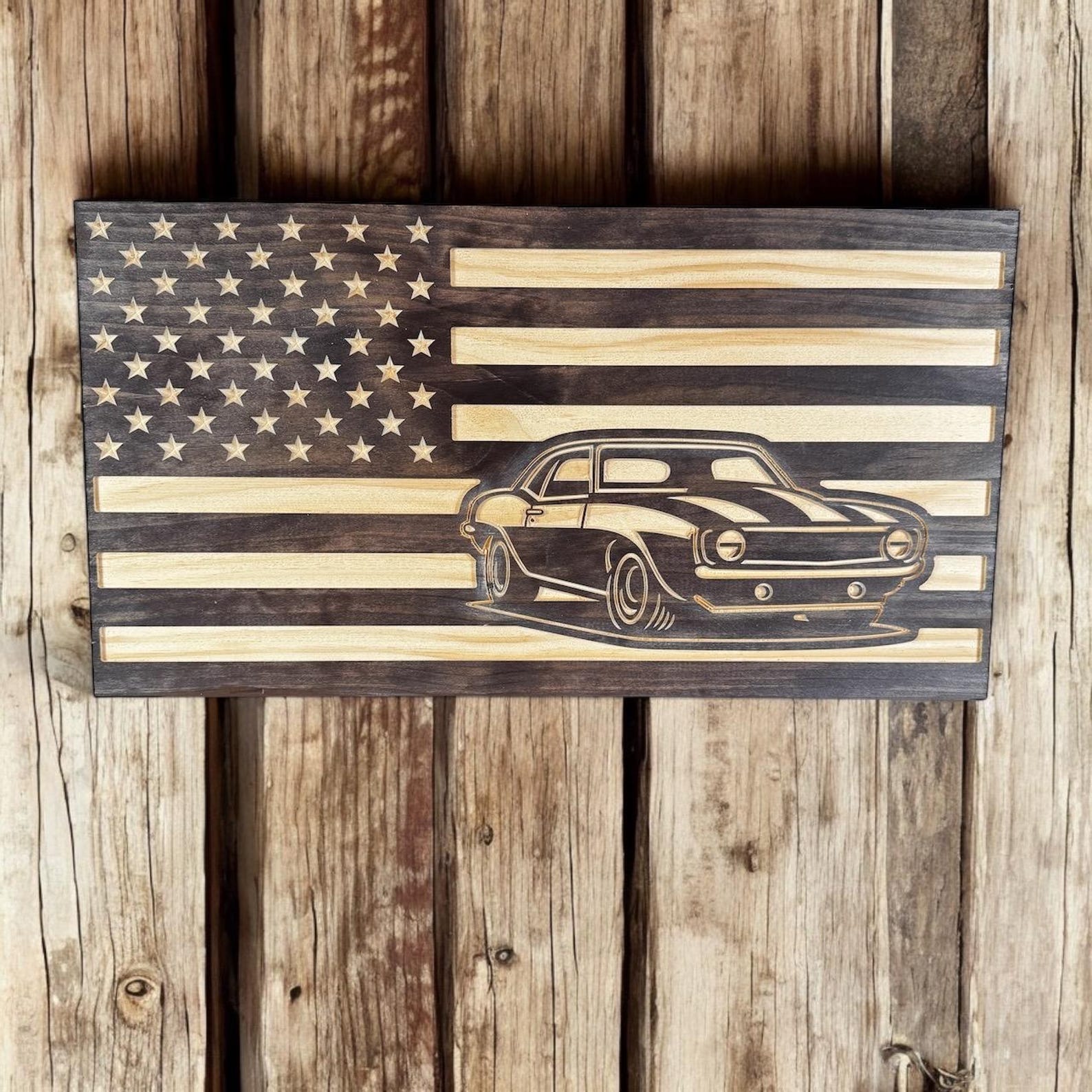 1967 1968 1969 Chevrolet Camaro American Flag | Chevy Camaro | Muscle ...