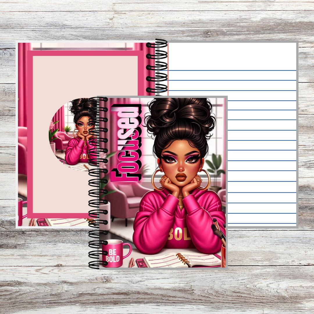 Pink Stay Focused Notebook Cover| Digital Download - Etsy