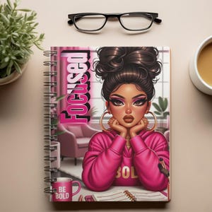 Pink Stay Focused Notebook Cover| Digital Download - Etsy