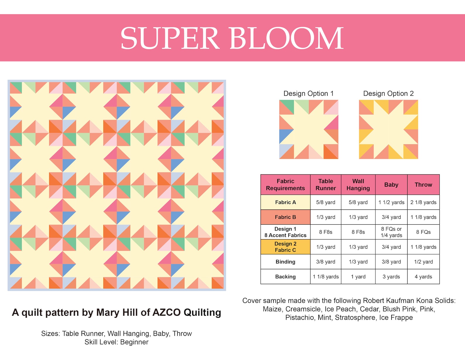 Super Bloom PDF Quilt Pattern - Etsy