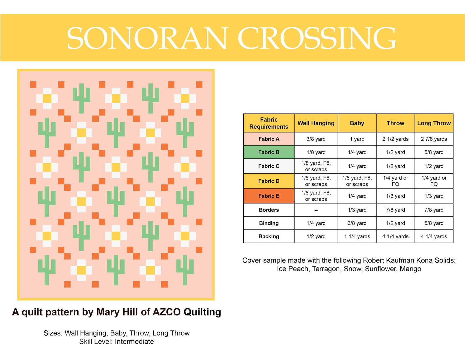 Sonoran Crossing PDF Quilt Pattern - Etsy
