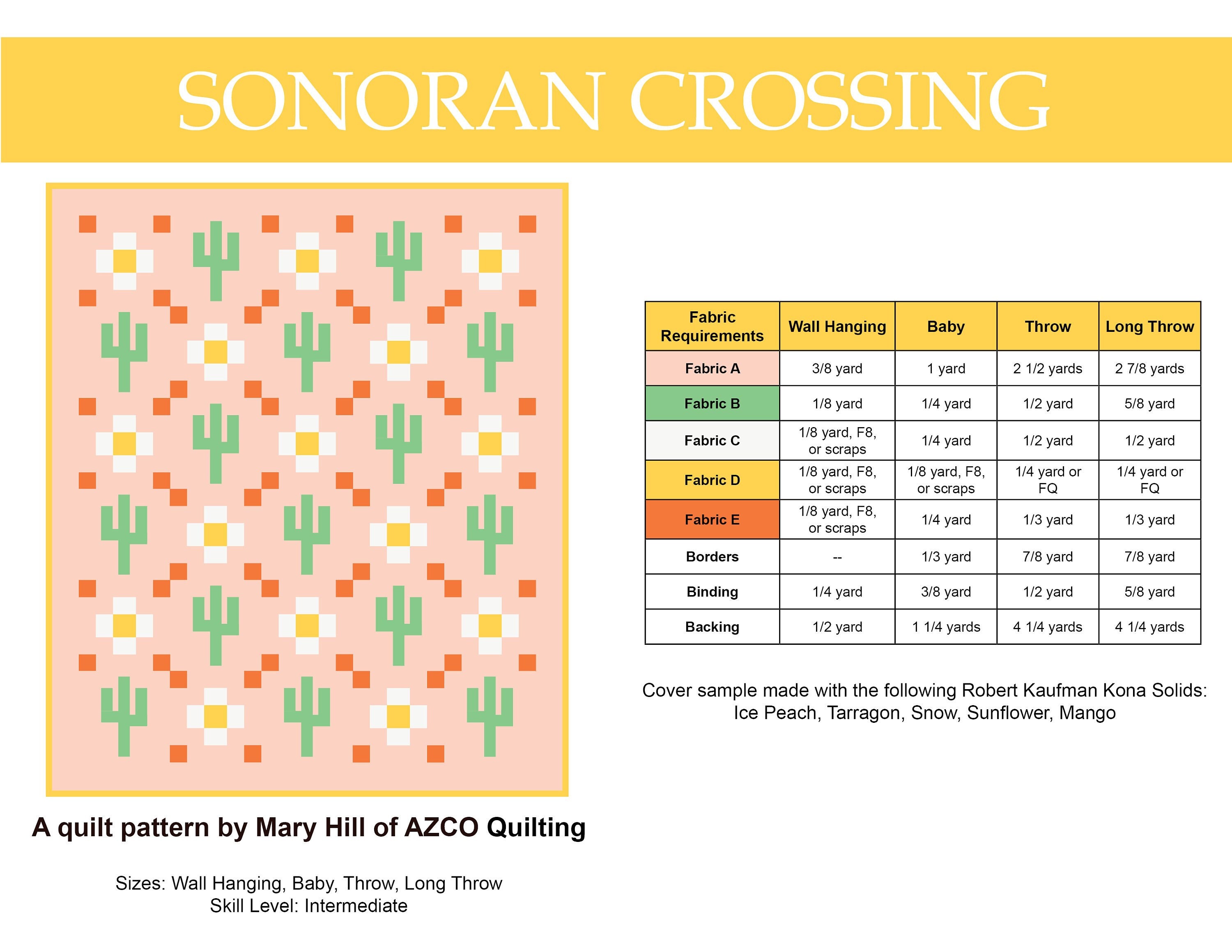 Sonoran Crossing PDF Quilt Pattern - Etsy