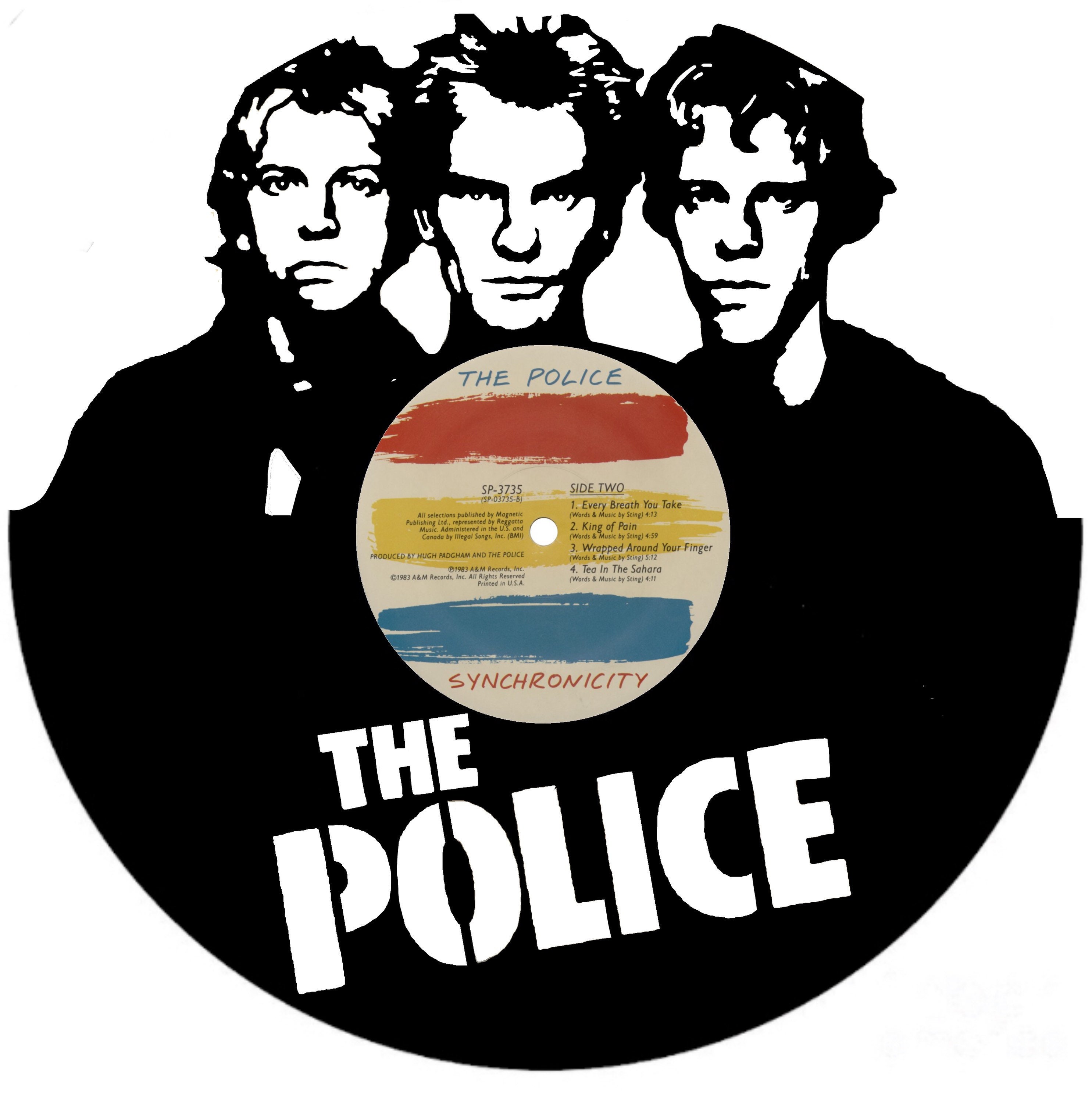 The Police Vintage Vinyl Record Art 12 Inch for Wall Art Rock | Etsy