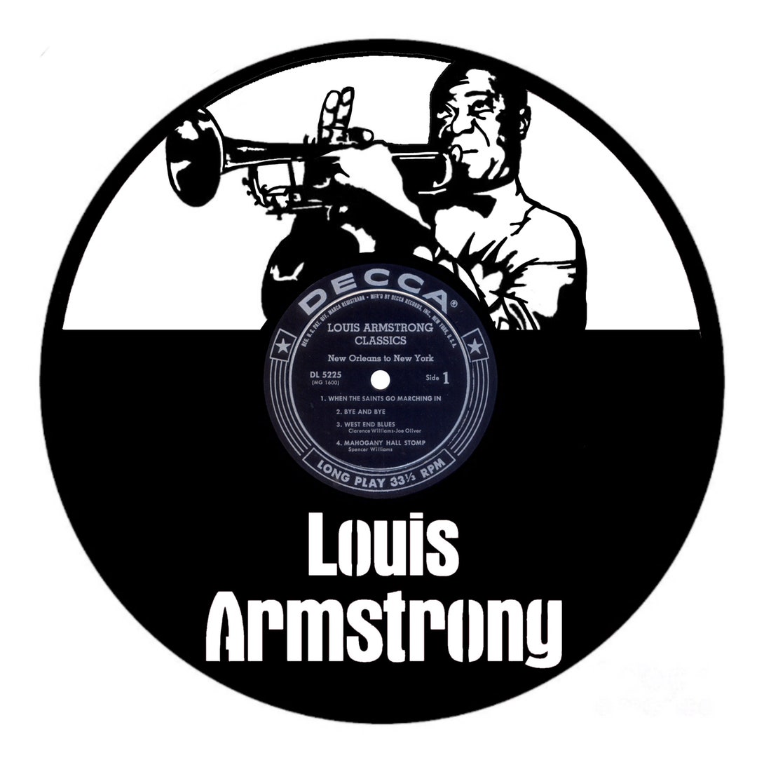 Louis Armstrong Vintage Vinyl Record Art 12 Inch for Wall Art Jazz ...