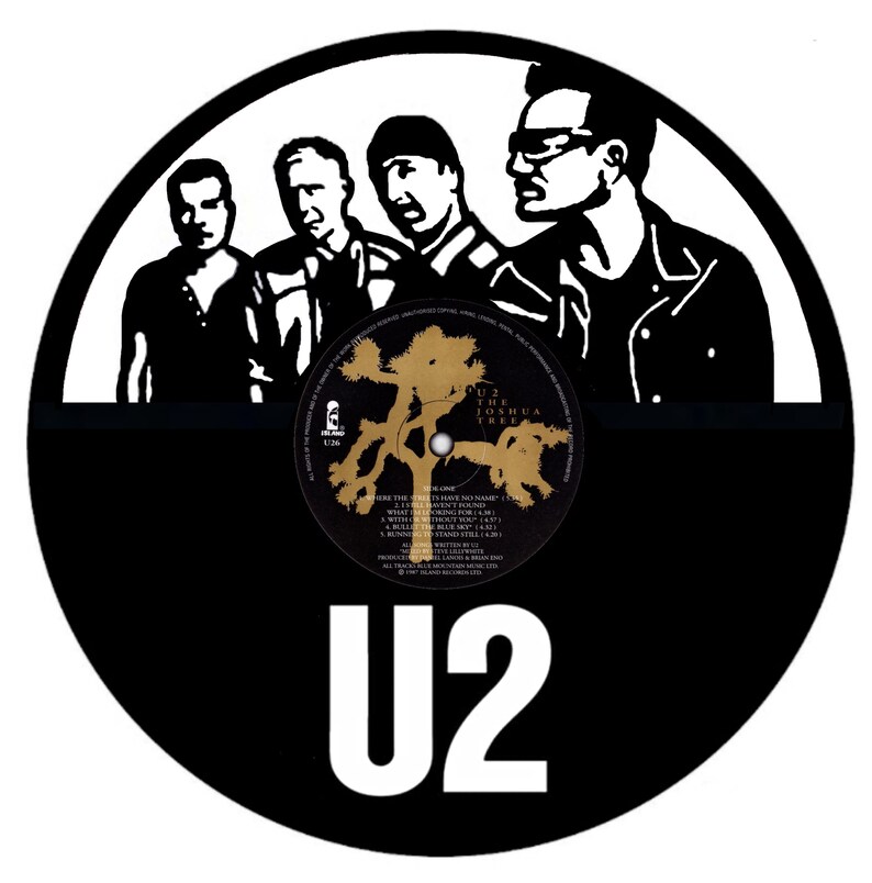 U2 Vintage Vinyl Record Art 12 Inch for Wall Art Rock & Roll - Etsy