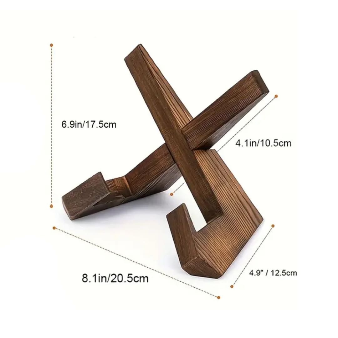 Vinyl Record Stand - Wooden Rustic Display Shelf Made From Solid Wood ...