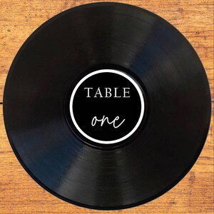 Wedding Record Table Numbers | Custom Photo Vinyl Record Sticker for ...