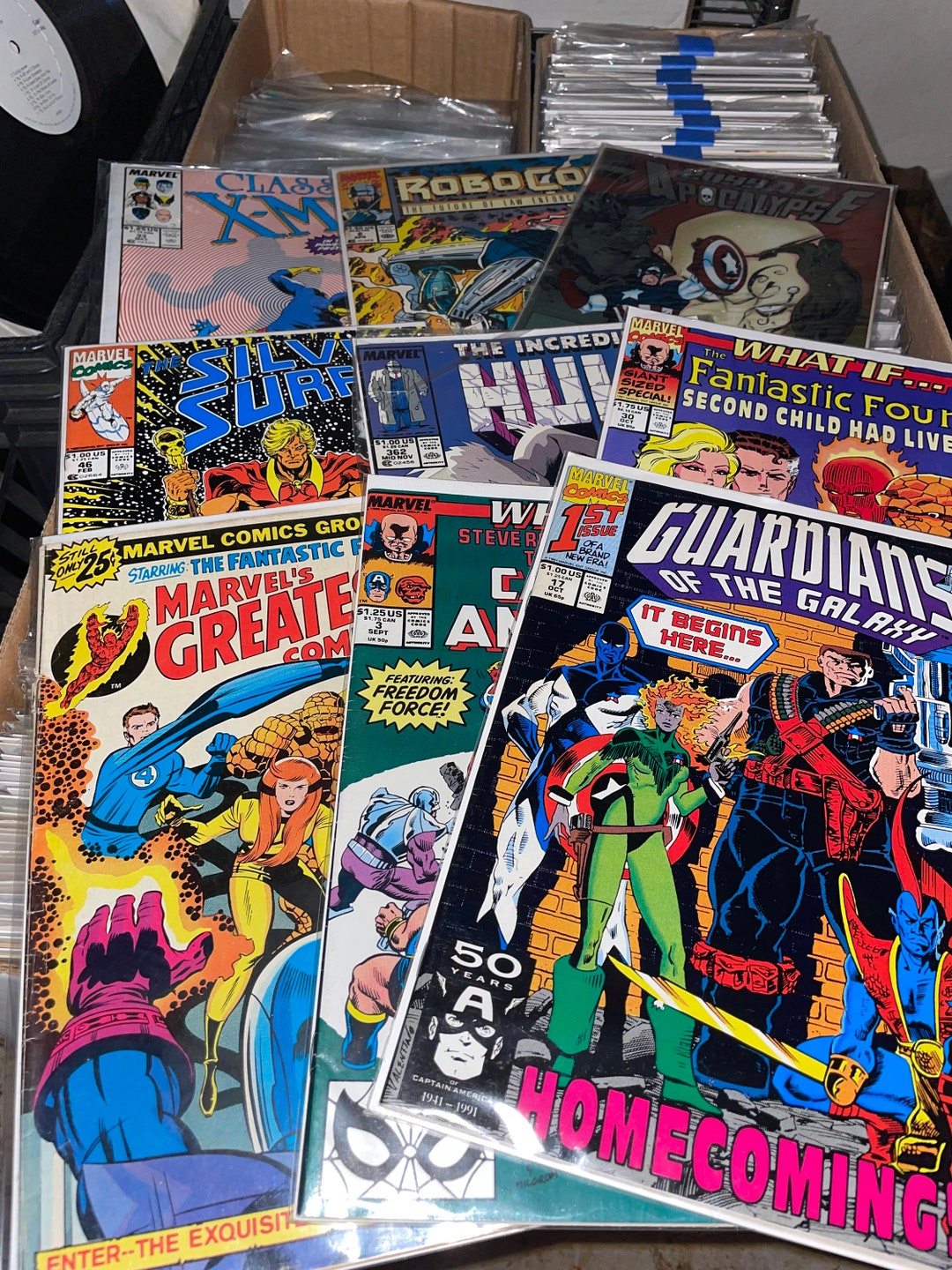 Huge Lot of Vintage Marvel Comic Books!! Random Lot of 10 (silver ...