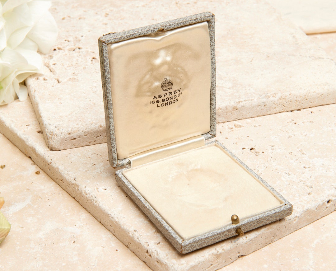 Antique Early 20th Century ASPREY Gilded Leather Pendant/locket Box ...