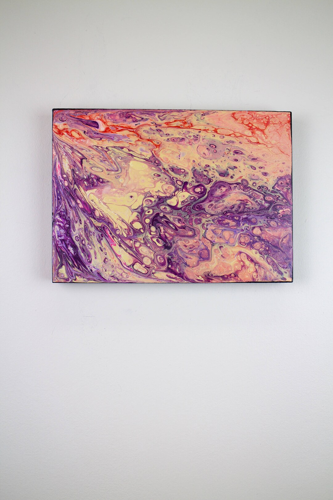 Purple Abstract Acrylic Art/abstract Fluid Pour Painting/acrylic Pour ...
