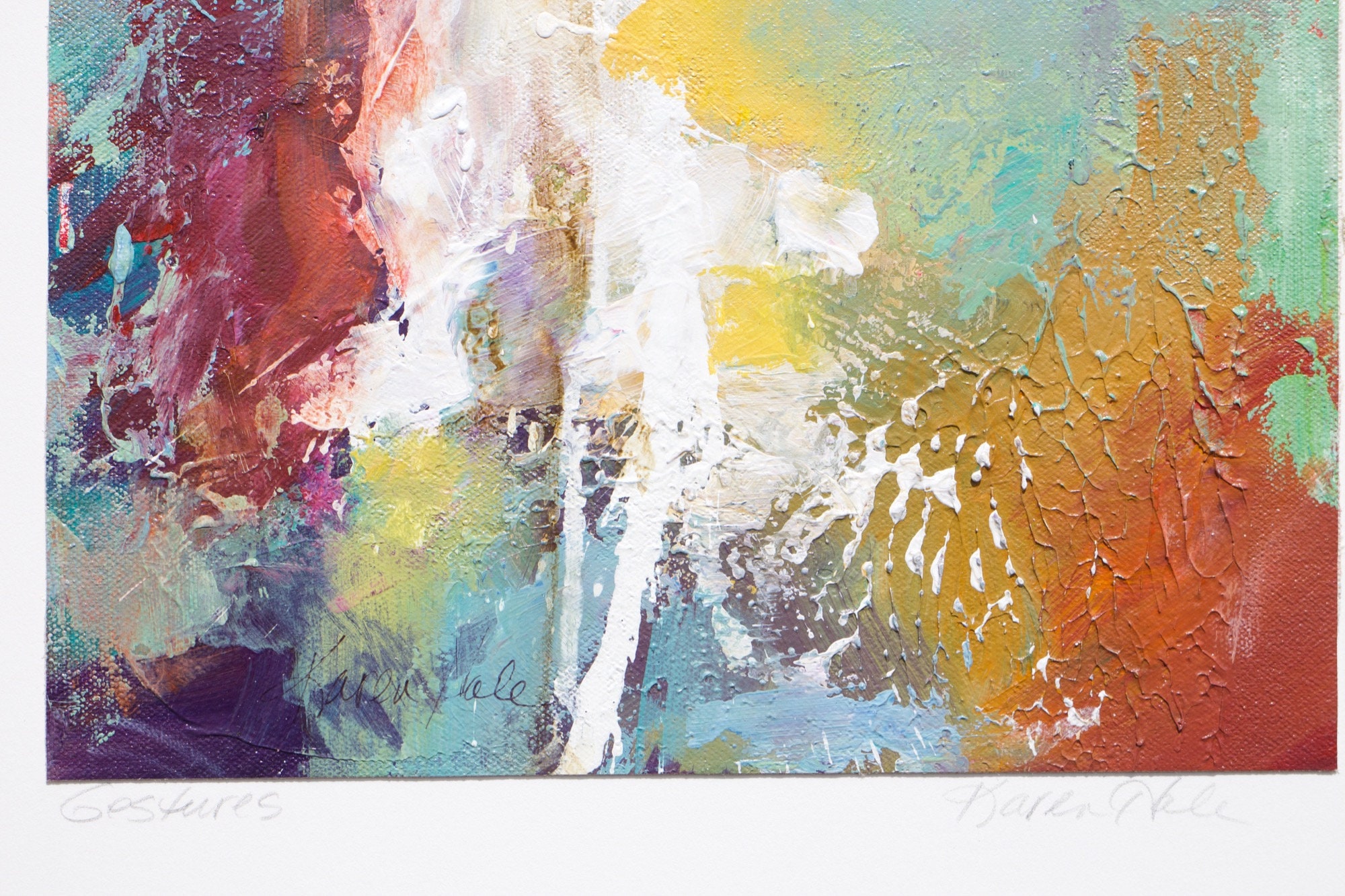 Abstract Painting, Acrylic Painting on Canvas, Colorful, "gestures" - Etsy