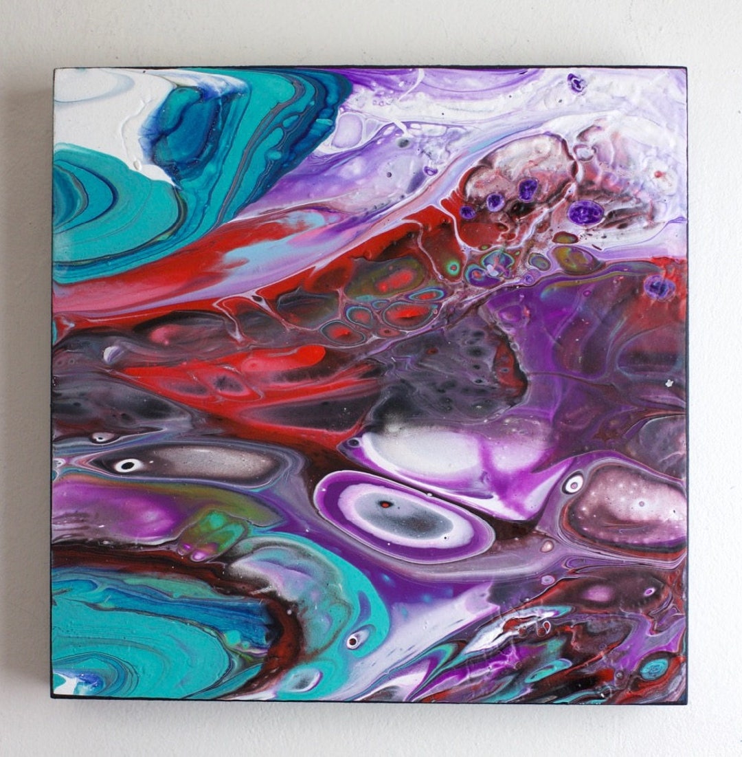 Abstract Pour Painting, Acrylic Pour Art, Affordable Art, Bold and ...