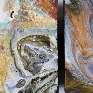Coffee Colored Acrylic Pour Painting/abstract Fluid/fluid Art ...