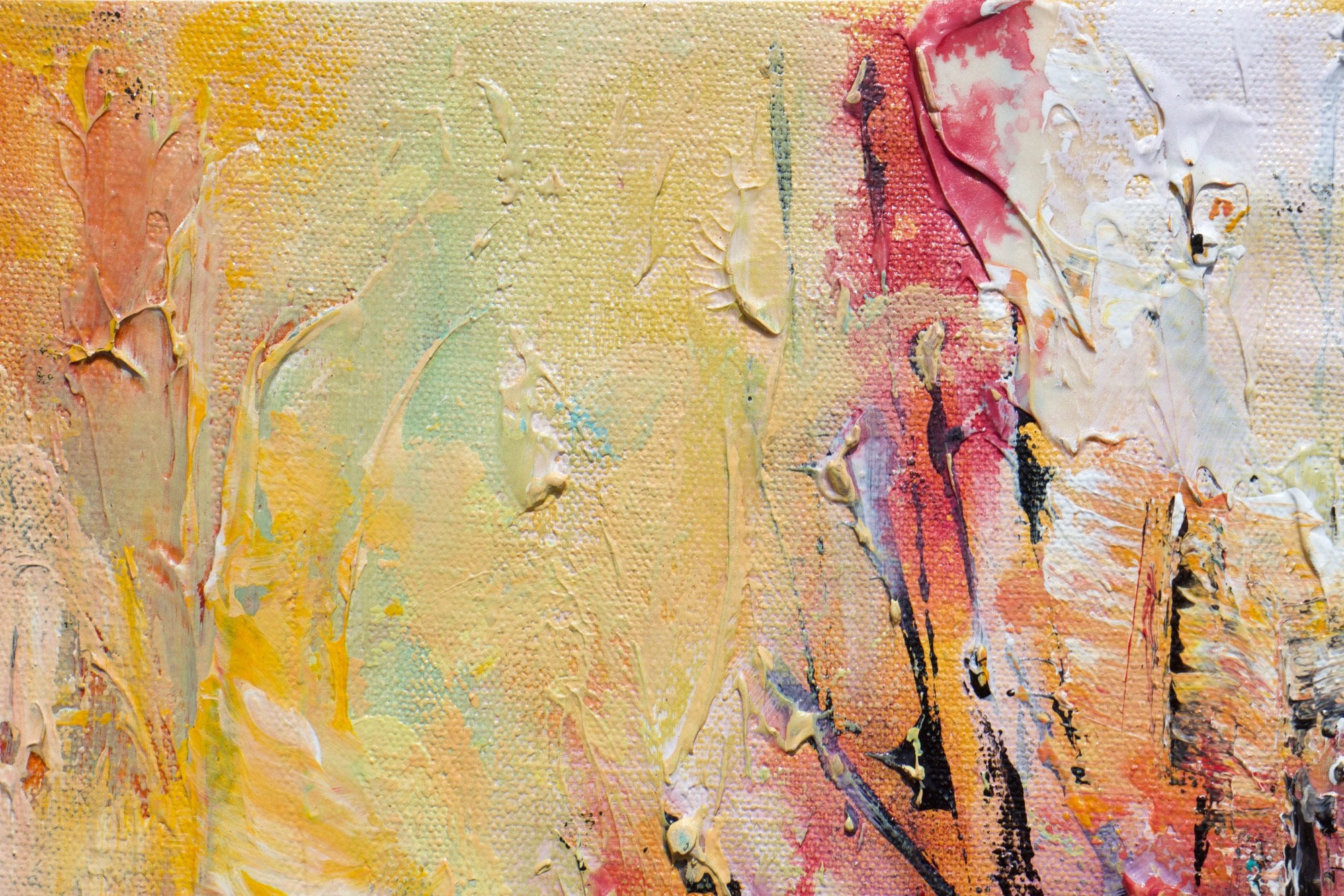 Abstract Painting Red Acrylic Textured Painting on Canvas | Etsy