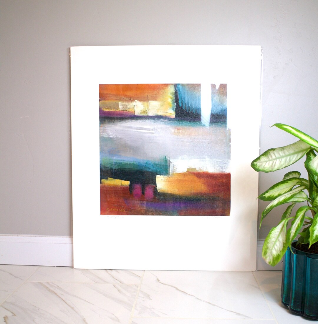 Abstract Acrylic Painting on Canvas, bold Shapes 2 - Etsy