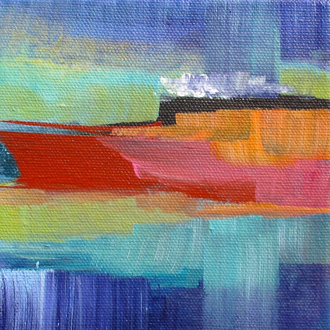 Abstract Acrylic Painting on Canvas ab 190 | Etsy