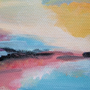 Abstract Painting Original Acrylic Mini Painting on Canvas for Gift or ...