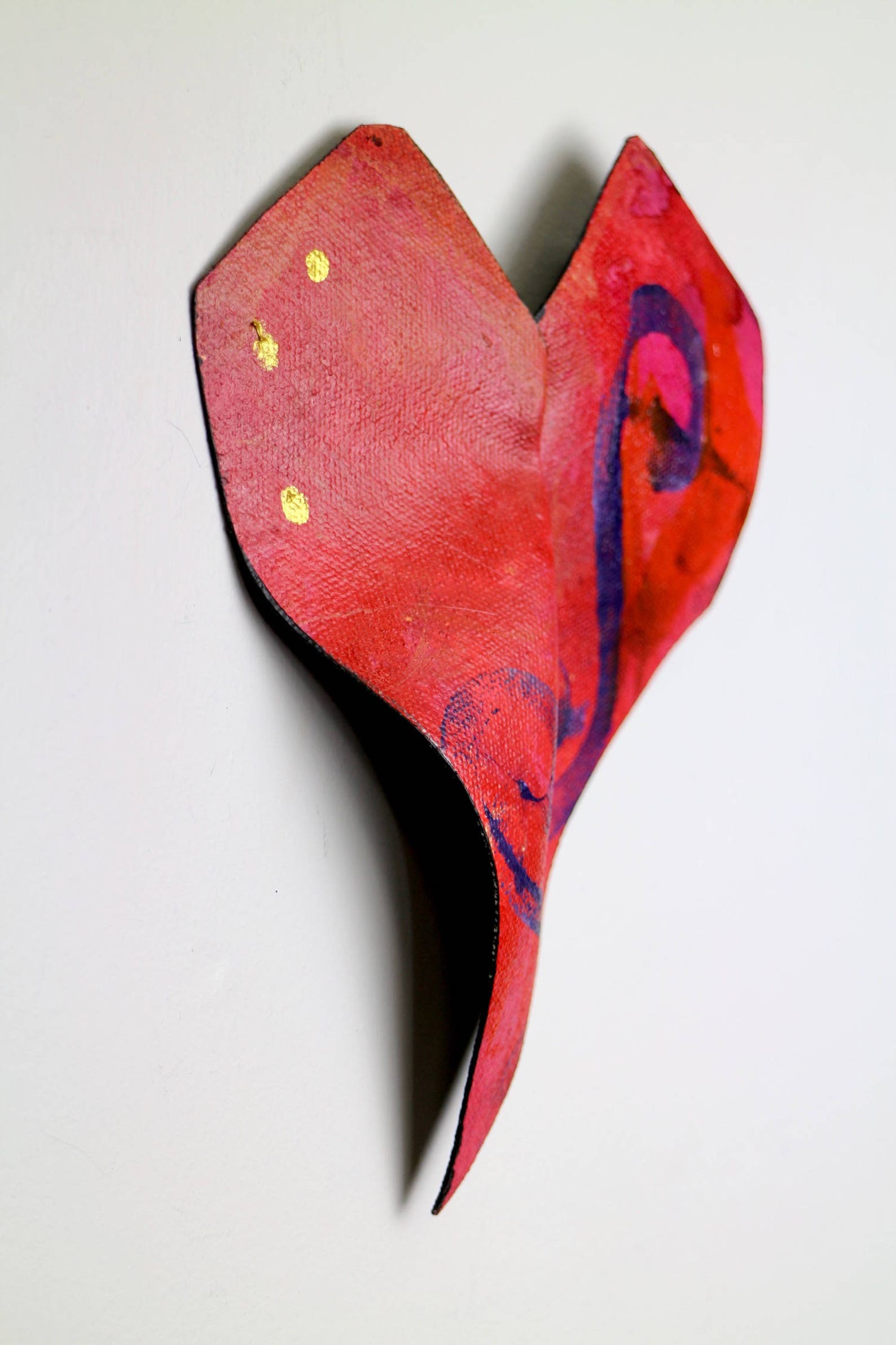 Heart Acrylic Painting on Canvas Red Original Heart Sculpture ...