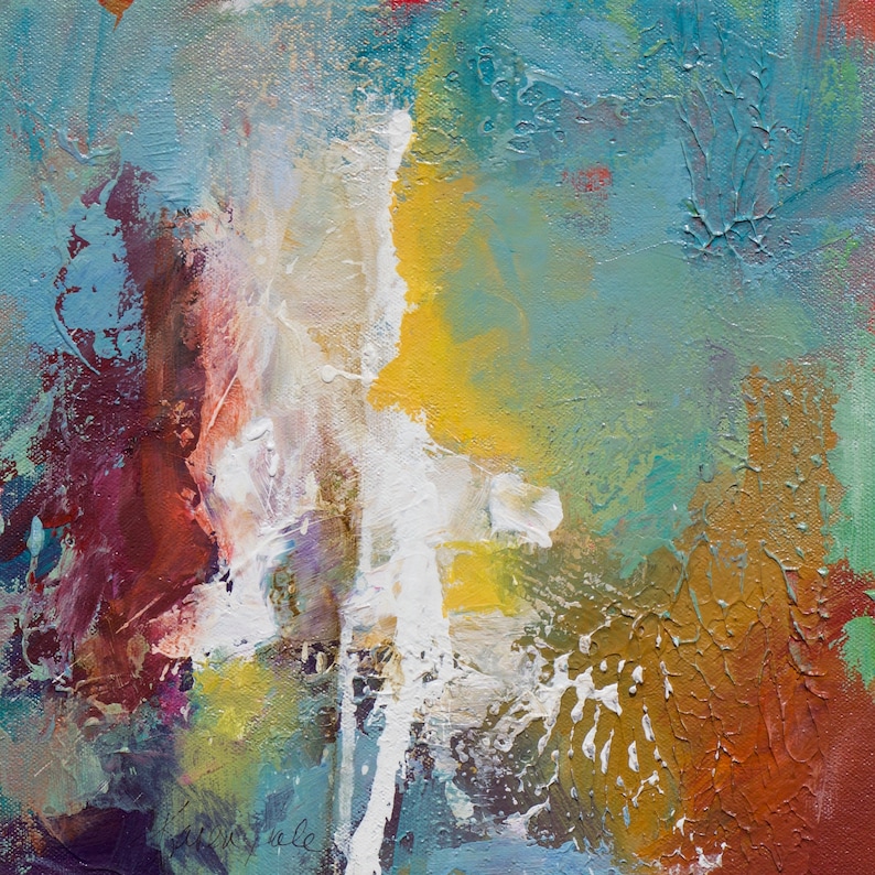 Abstact painting acrylic painting on canvas colorful | Etsy