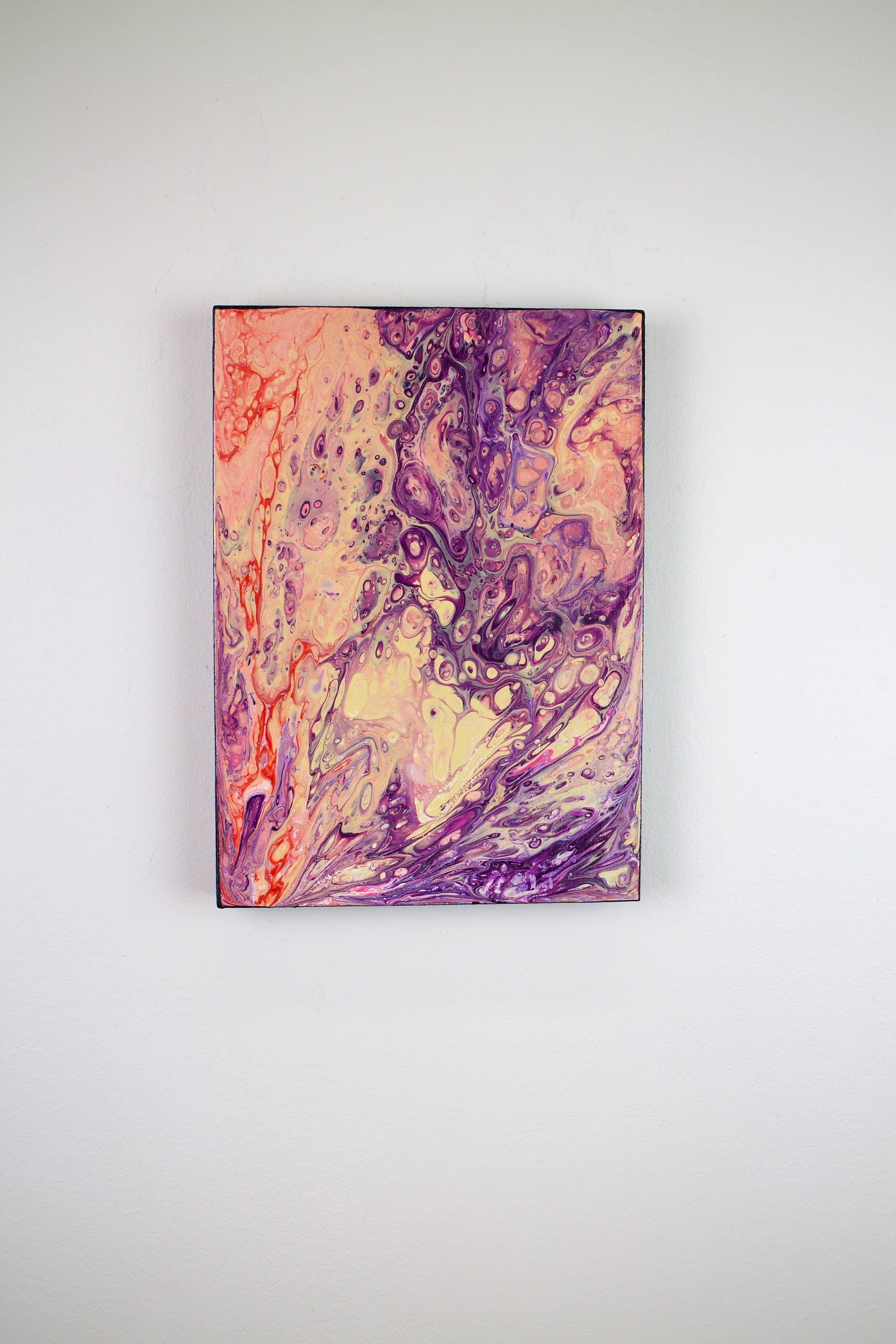 Purple abstract acrylic art/abstract fluid pour | Etsy