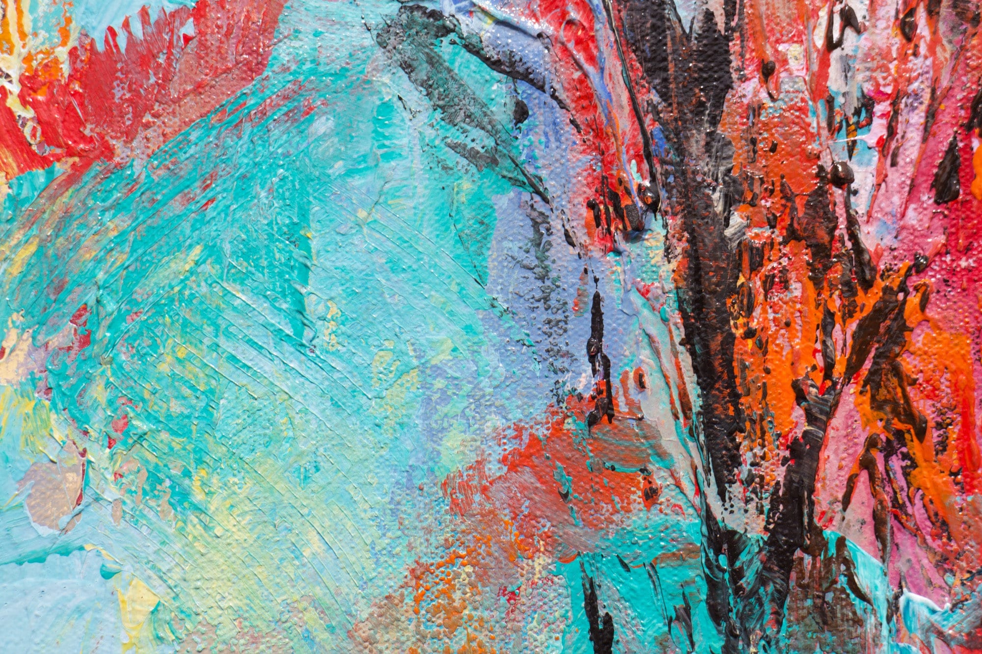 Abstract acrylic painting on canvas Scattered 2 | Etsy