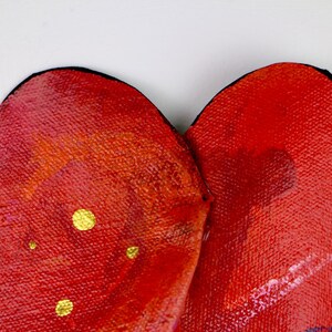 Original Red Heart Acrylic Painting on Canvas, Valentine's Day Gift - Etsy