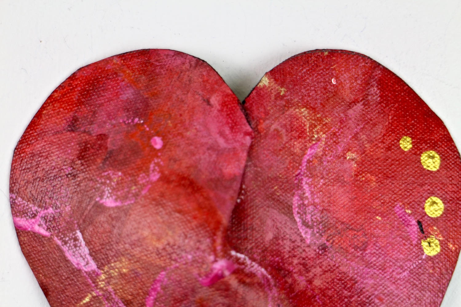 Heart Acrylic Painting on Canvas Red Original Heart Sculpture ...