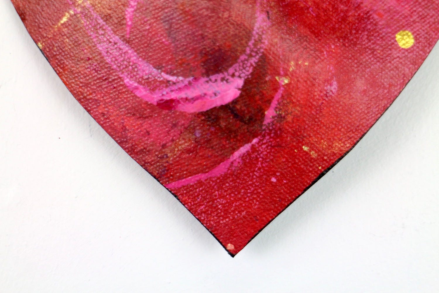 Heart Acrylic Painting on Canvas Red Original Heart Sculpture ...