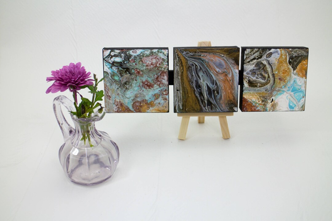 Coffee Colored Acrylic Pour Painting/abstract Fluid/fluid Art ...