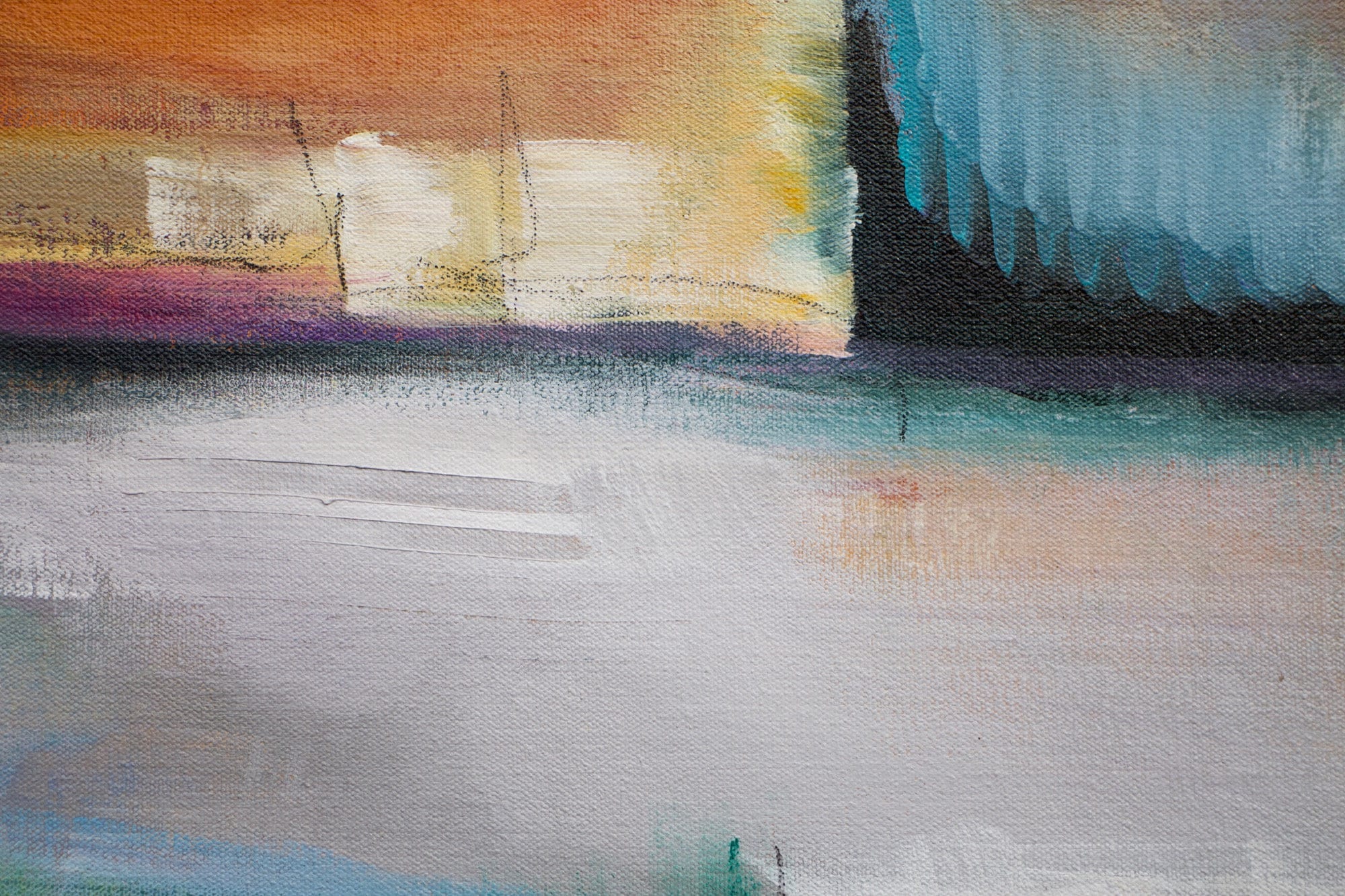 Abstract acrylic painting on canvas Bold Shapes 2 | Etsy