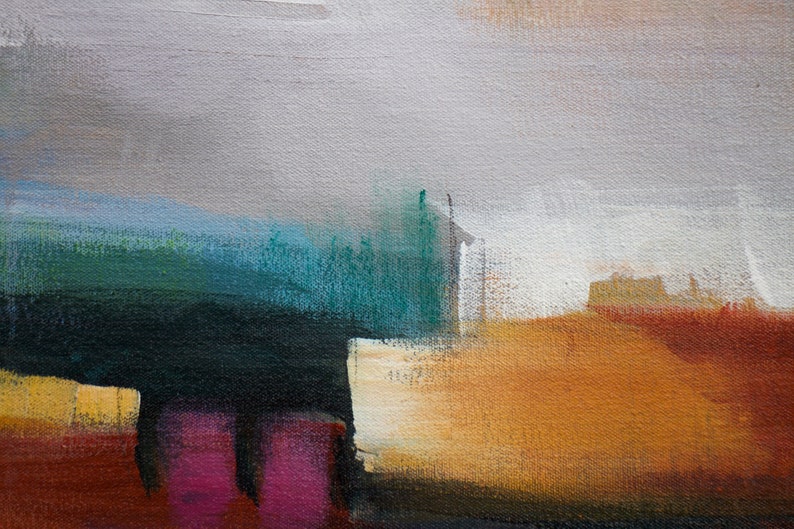 Abstract Acrylic Painting on Canvas bold Shapes 2 - Etsy