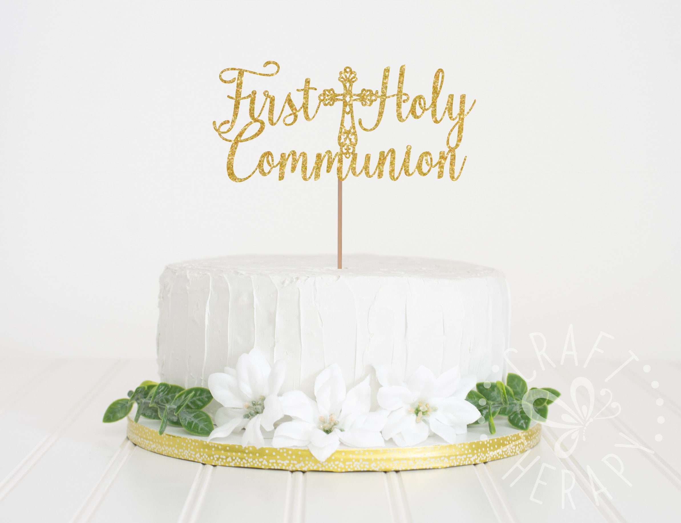 First Holy Communion Svg Cake Topper First Communion Cake - Etsy