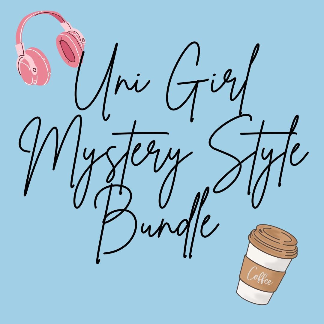 Uni Girl Mystery Style Bundle, Aesthetic, Clean Girl, Y2K - Etsy