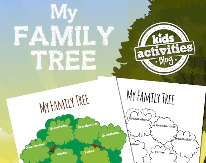 Family Tree Printable Worksheet Activity for Kids - Etsy