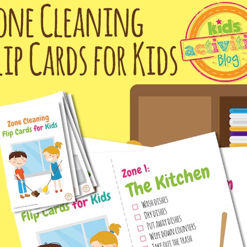 Cleaning Cards Editable Printable Chore Checklist for Kids - Etsy