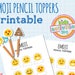 Emoji Pencil Toppers Printable Craft for Kids - Etsy