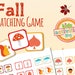 Fall Memory Match Printable Game for Preschoolers - Etsy