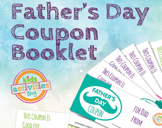 Father's Day Printable Coupon Book for Kids - Etsy