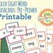 Dolch Sight Word Flashcards - Pre-primer Words - Etsy