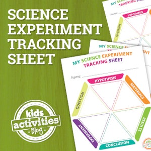Science Experiment Tracking Results Pages for Kids - Etsy