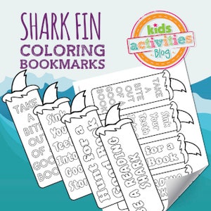 Printable Shark Fin Bookmarks - Etsy